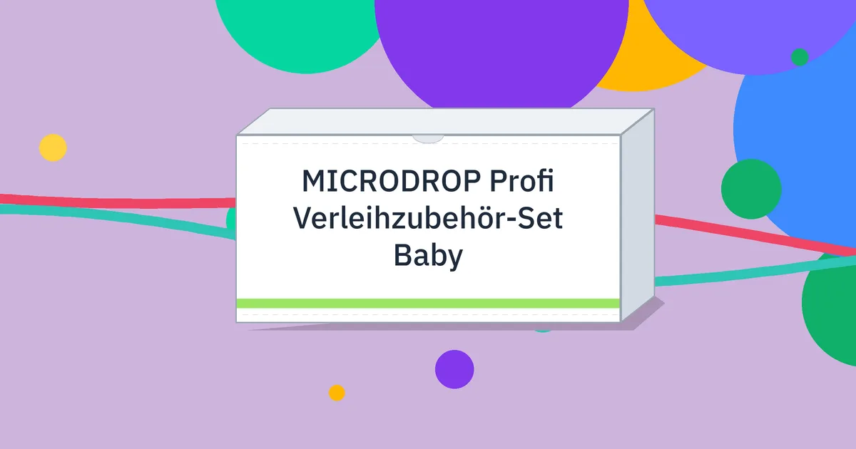 Symbolbild: Packung mit der Aufschrift MICRODROP Profi Verleihzubehör-Set Baby (PZN 11865275) – Verfügbarkeit und Bezug in Apotheken in Frankfurt am Main