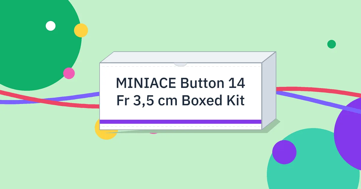 Symbolbild: Packung mit der Aufschrift MINIACE Button 14 Fr 3,5 cm Boxed Kit (PZN 16954115) – Verfügbarkeit und Bezug in Apotheken in Frankfurt am Main