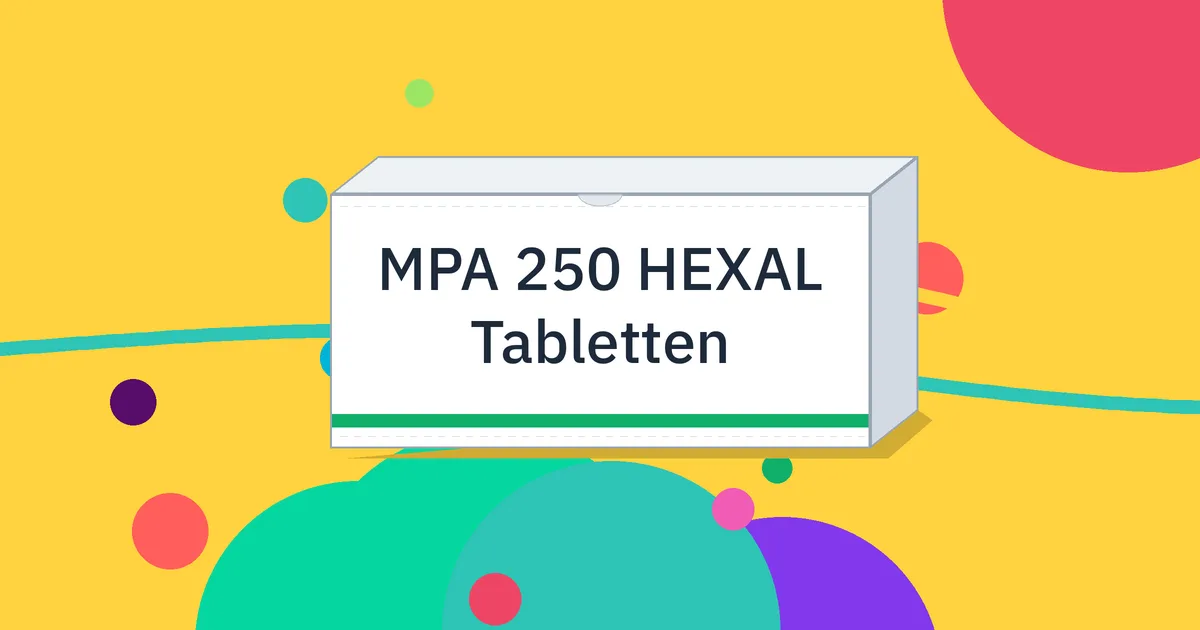 Symbolbild: Packung mit der Aufschrift MPA 250 HEXAL Tabletten (PZN 03255841) – Verfügbarkeit und Bezug in Apotheken in Frankfurt am Main