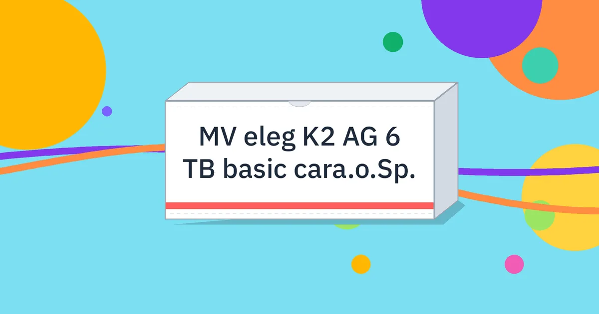 Symbolbild: Packung mit der Aufschrift MV eleg K2 AG 6 TB basic cara.o.Sp. (PZN 00213204) – Verfügbarkeit und Bezug in Apotheken in Frankfurt am Main