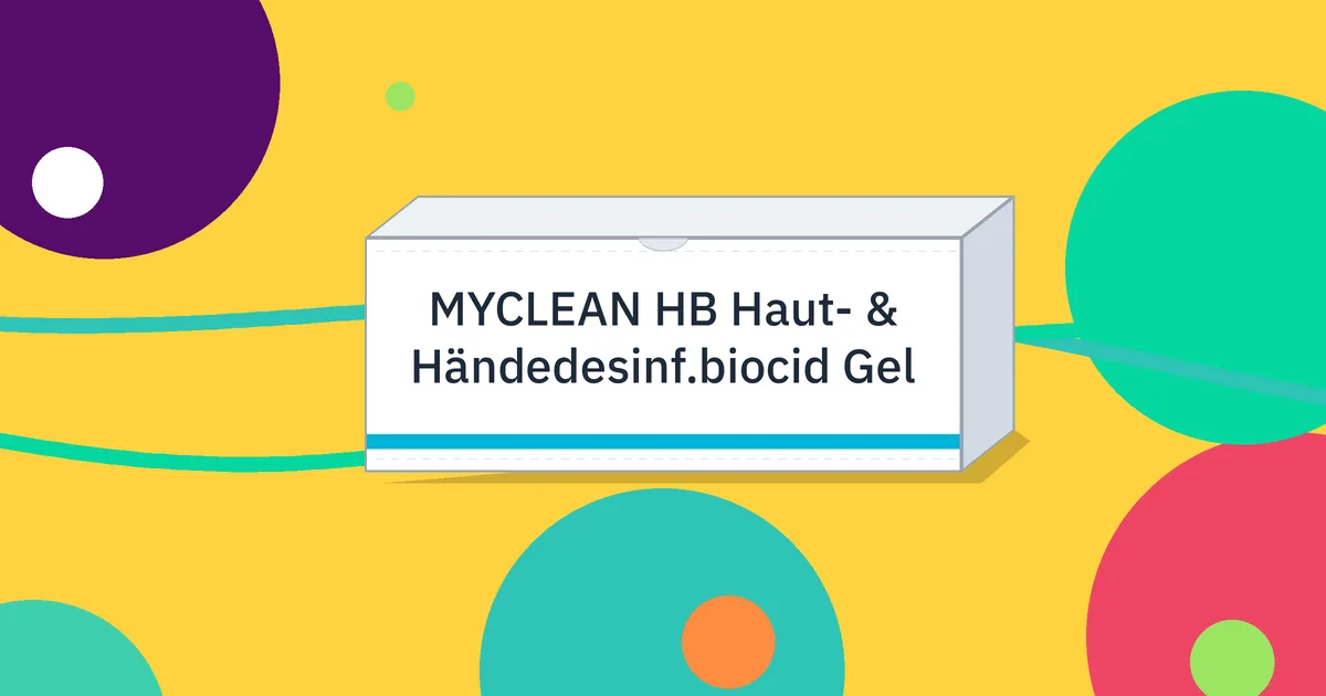 Symbolbild: Packung mit der Aufschrift MYCLEAN HB Haut- & Händedesinf.biocid Gel (PZN 20632067) – Verfügbarkeit und Bezug in Apotheken in Frankfurt am Main
