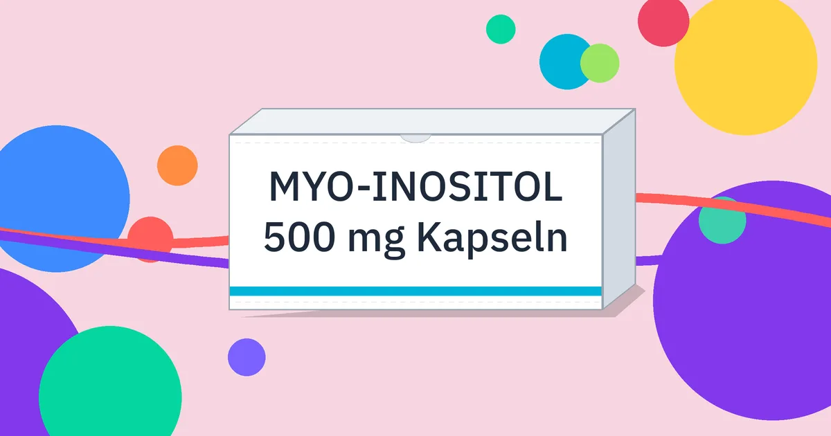 Symbolbild: Packung mit der Aufschrift MYO-INOSITOL 500 mg Kapseln (PZN 18792390) – Verfügbarkeit und Bezug in Apotheken in Frankfurt am Main