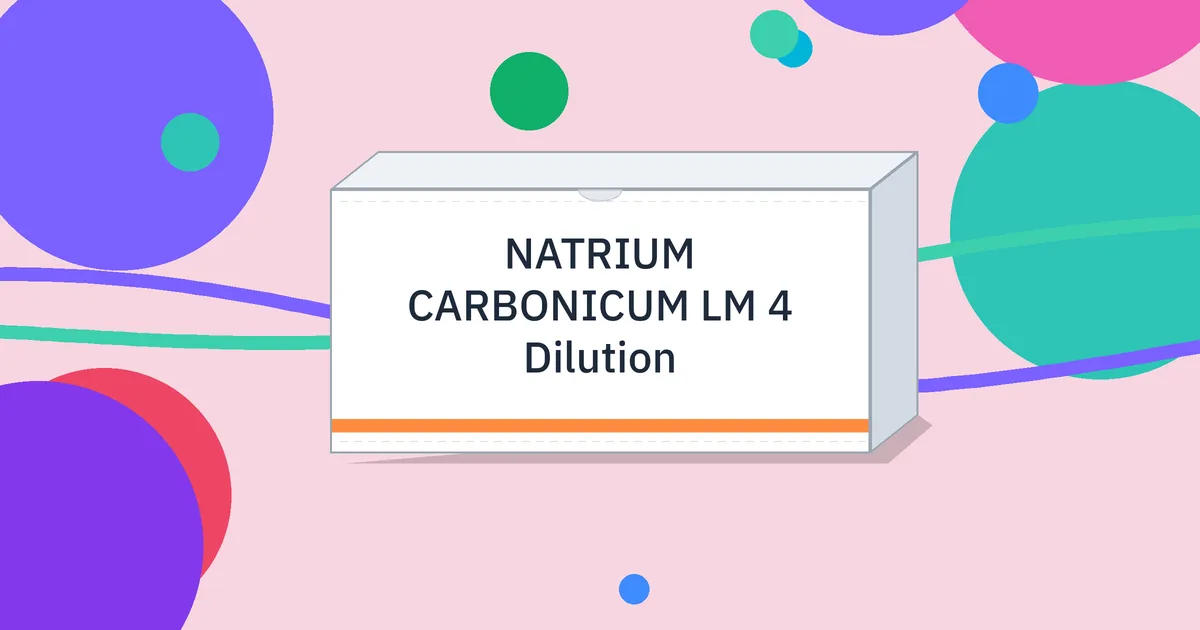 Symbolbild: Packung mit der Aufschrift NATRIUM CARBONICUM LM 4 Dilution (PZN 12961578) – Verfügbarkeit und Bezug in Apotheken in Frankfurt am Main