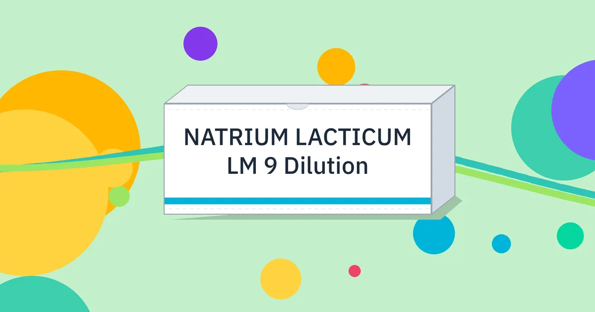 Symbolbild: Packung mit der Aufschrift NATRIUM LACTICUM LM 9 Dilution (PZN 12964766) – Verfügbarkeit und Bezug in Apotheken in Frankfurt am Main