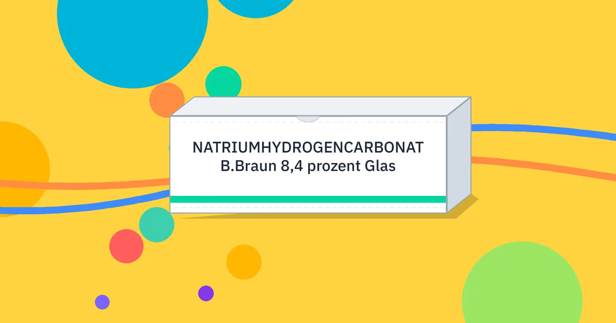 Symbolbild: Packung mit der Aufschrift NATRIUMHYDROGENCARBONAT B.Braun 8,4 prozent Glas (PZN 01579769) – Verfügbarkeit und Bezug in Apotheken in Frankfurt am Main