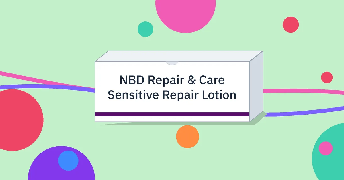 Symbolbild: Packung mit der Aufschrift NBD Repair & Care Sensitive Repair Lotion (PZN 18912368) – Verfügbarkeit und Bezug in Apotheken in Frankfurt am Main