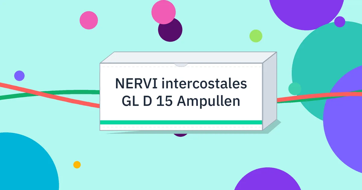 Symbolbild: Packung mit der Aufschrift NERVI intercostales GL D 15 Ampullen (PZN 04626713) – Verfügbarkeit und Bezug in Apotheken in Frankfurt am Main
