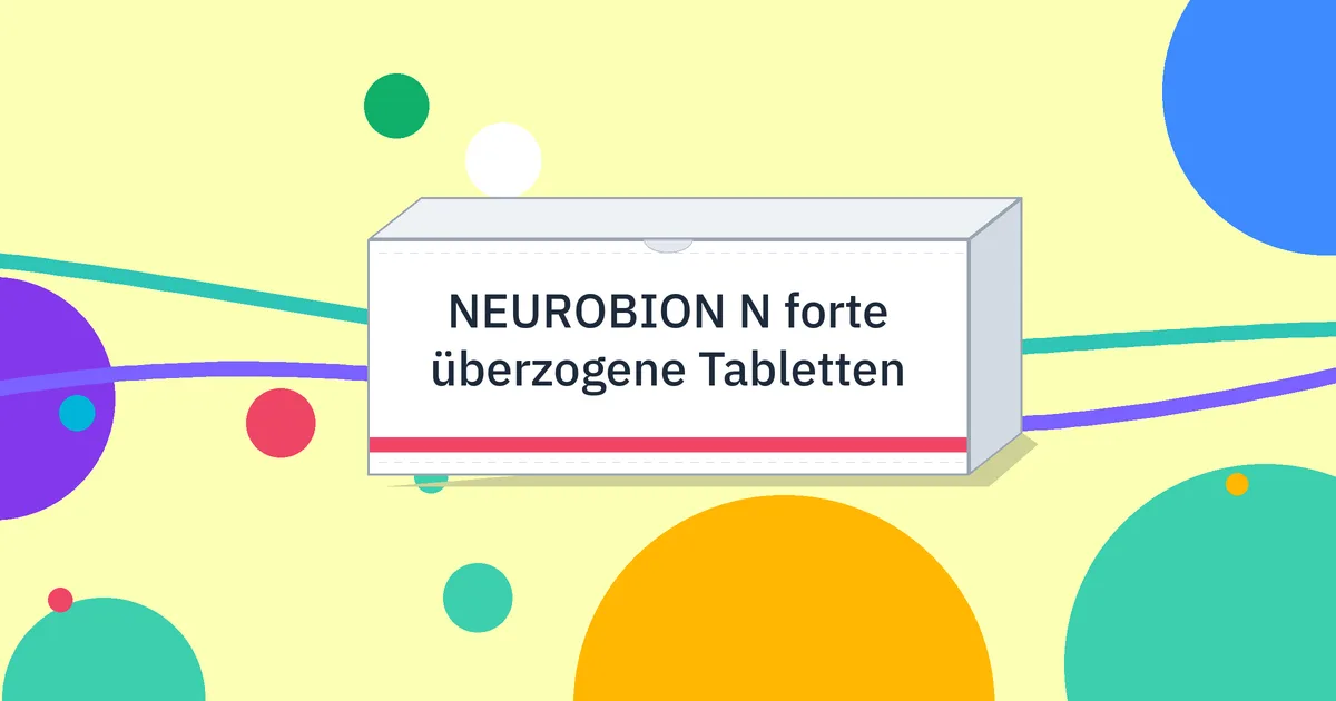 Symbolbild: Packung mit der Aufschrift NEUROBION N forte überzogene Tabletten (PZN 03962320) – Verfügbarkeit und Bezug in Apotheken in Frankfurt am Main