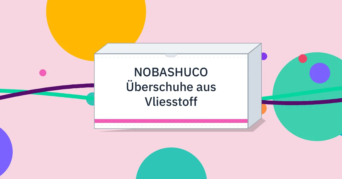 Symbolbild: Packung mit der Aufschrift NOBASHUCO Überschuhe aus Vliesstoff (PZN 09375115) – Verfügbarkeit und Bezug in Apotheken in Frankfurt am Main