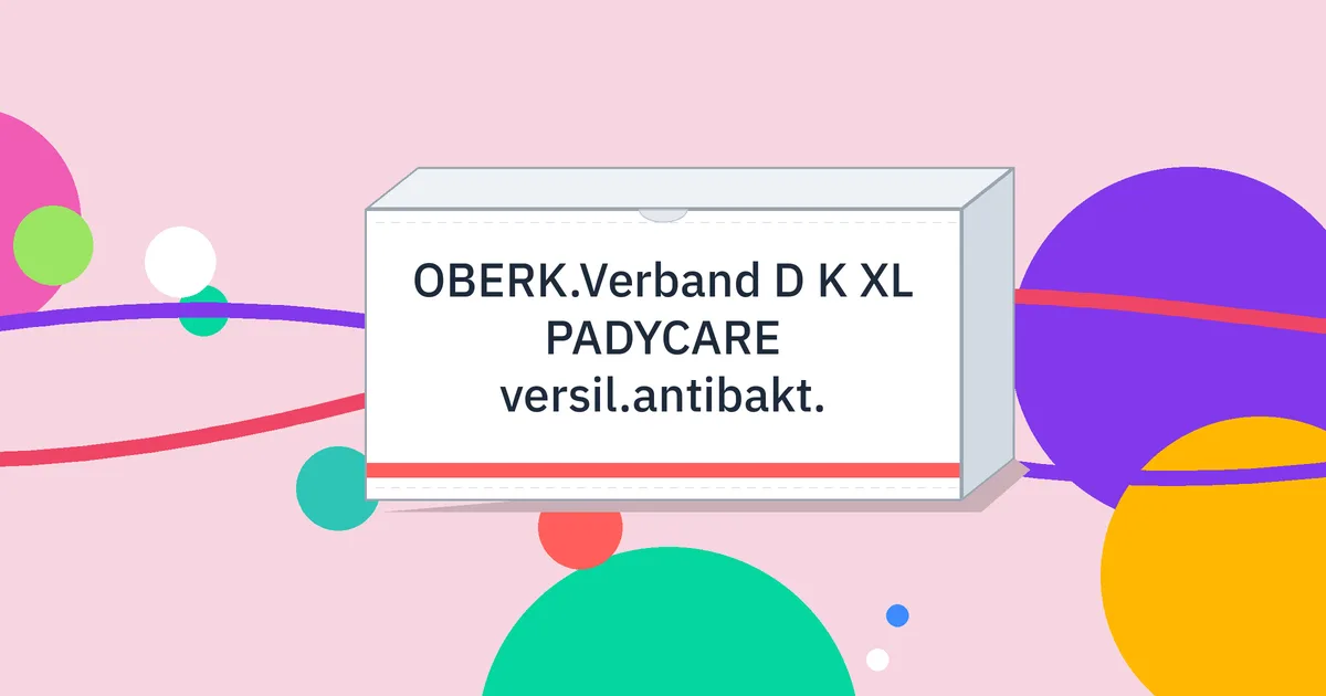 Symbolbild: Packung mit der Aufschrift OBERK.Verband D K XL PADYCARE versil.antibakt. (PZN 10938807) – Verfügbarkeit und Bezug in Apotheken in Frankfurt am Main