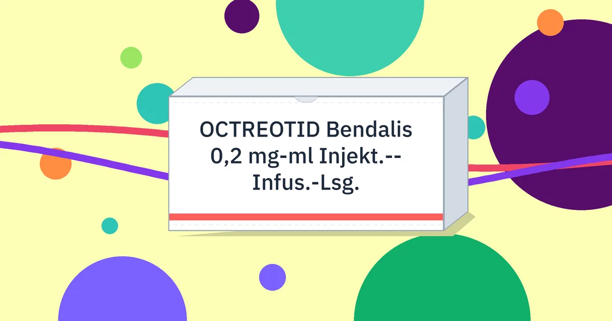 Symbolbild: Packung mit der Aufschrift OCTREOTID Bendalis 0,2 mg-ml Injekt.--Infus.-Lsg. (PZN 15743913) – Verfügbarkeit und Bezug in Apotheken in Frankfurt am Main