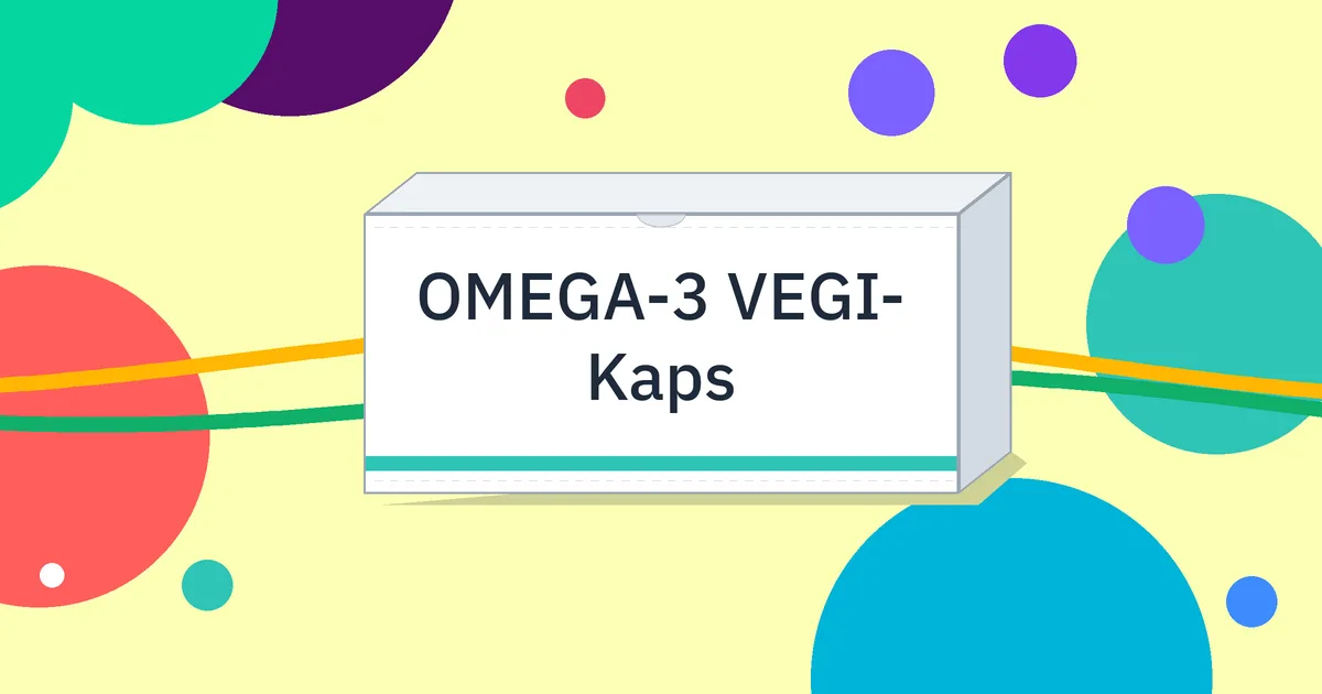 Symbolbild: Packung mit der Aufschrift OMEGA-3 VEGI-Kaps (PZN 00471047) – Verfügbarkeit und Bezug in Apotheken in Frankfurt am Main