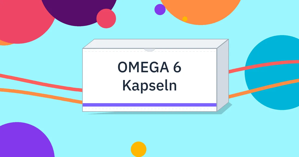 Symbolbild: Packung mit der Aufschrift OMEGA 6 Kapseln (PZN 00048107) – Verfügbarkeit und Bezug in Apotheken in Frankfurt am Main
