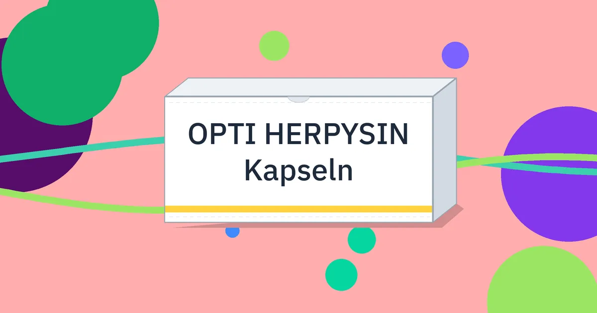 Symbolbild: Packung mit der Aufschrift OPTI HERPYSIN Kapseln (PZN 09844751) – Verfügbarkeit und Bezug in Apotheken in Frankfurt am Main