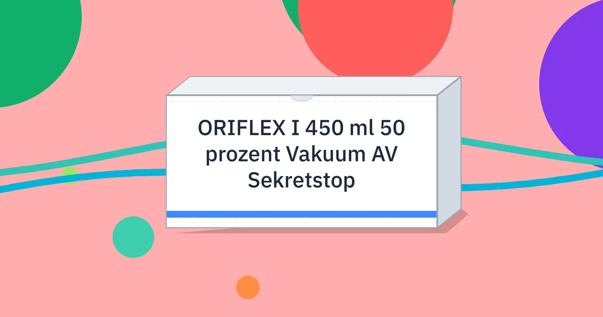 Symbolbild: Packung mit der Aufschrift ORIFLEX I 450 ml 50 prozent Vakuum AV Sekretstop (PZN 17485651) – Verfügbarkeit und Bezug in Apotheken in Frankfurt am Main
