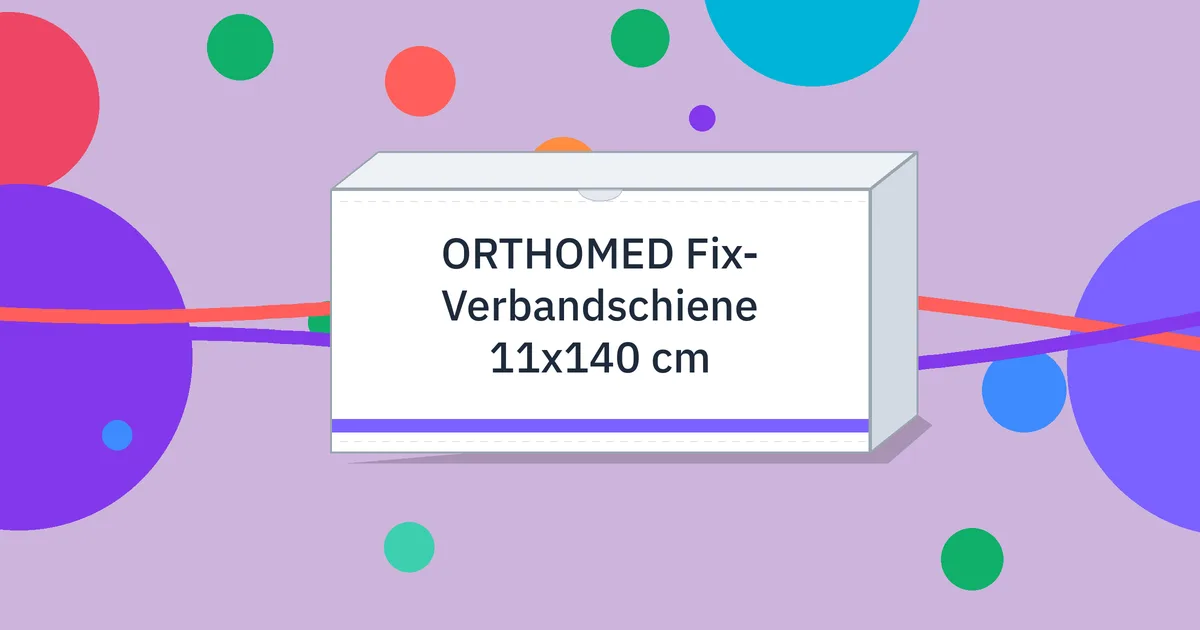 Symbolbild: Packung mit der Aufschrift ORTHOMED Fix-Verbandschiene 11x140 cm (PZN 11517462) – Verfügbarkeit und Bezug in Apotheken in Frankfurt am Main