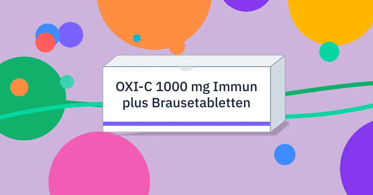 Symbolbild: Packung mit der Aufschrift OXI-C 1000 mg Immun plus Brausetabletten (PZN 16767241) – Verfügbarkeit und Bezug in Apotheken in Frankfurt am Main