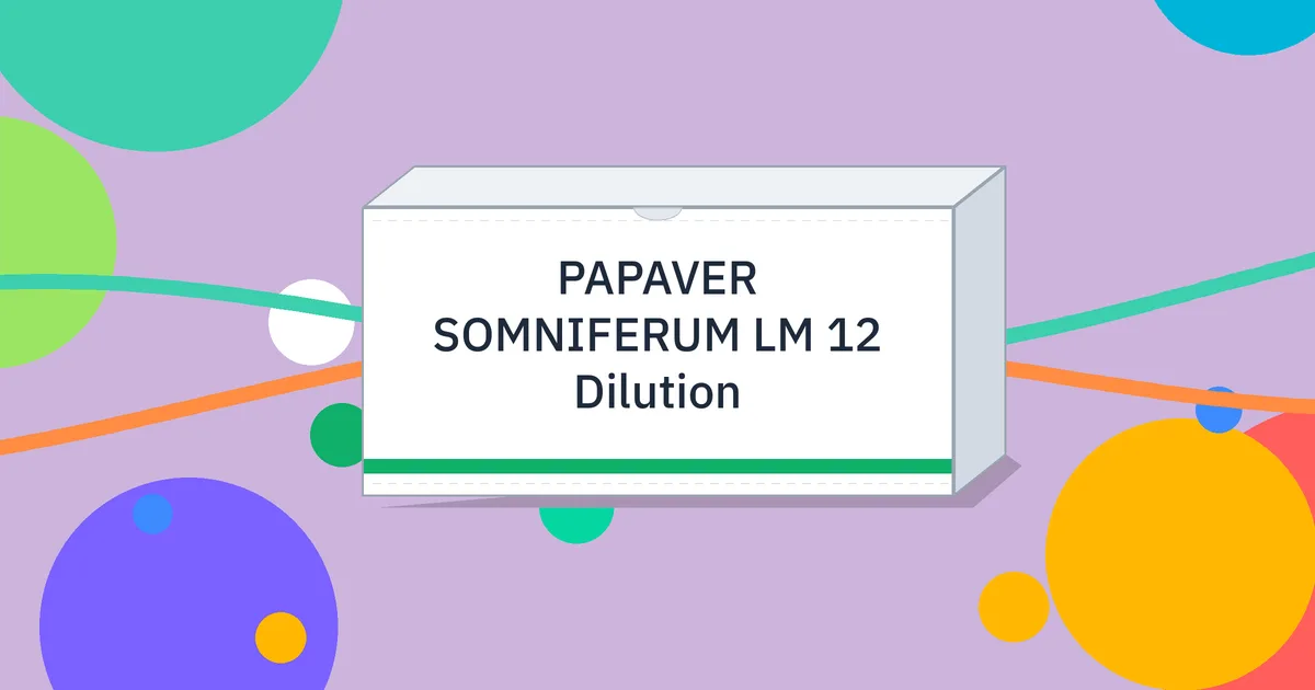Symbolbild: Packung mit der Aufschrift PAPAVER SOMNIFERUM LM 12 Dilution (PZN 12975830) – Verfügbarkeit und Bezug in Apotheken in Frankfurt am Main