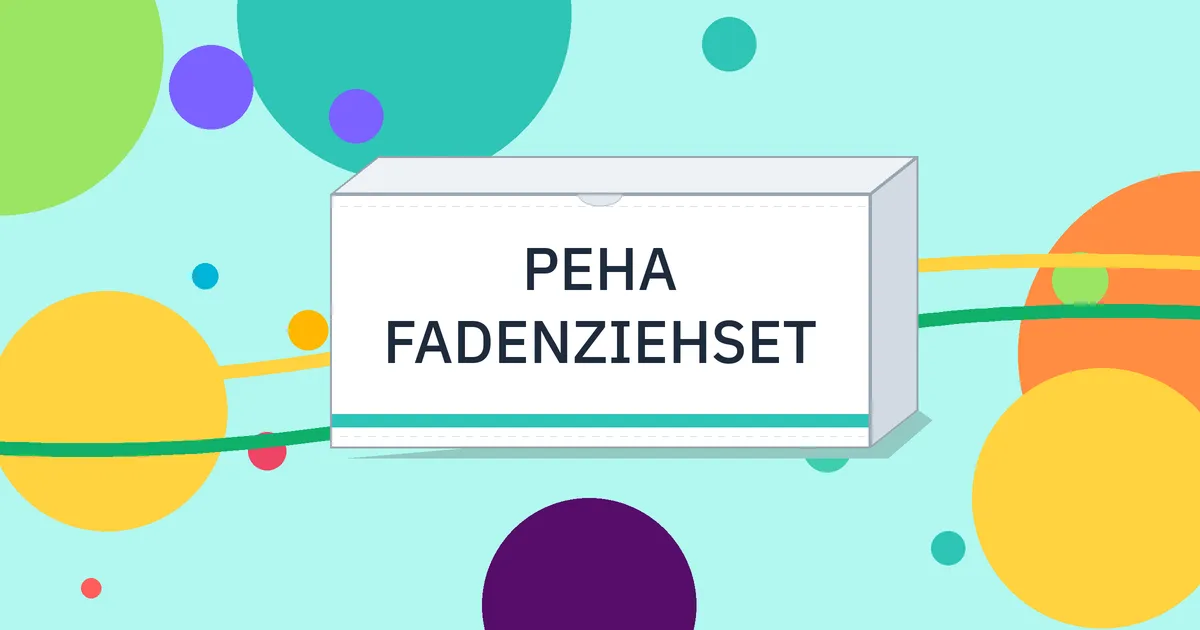 Symbolbild: Packung mit der Aufschrift PEHA FADENZIEHSET (PZN 01903371) – Verfügbarkeit und Bezug in Apotheken in Frankfurt am Main