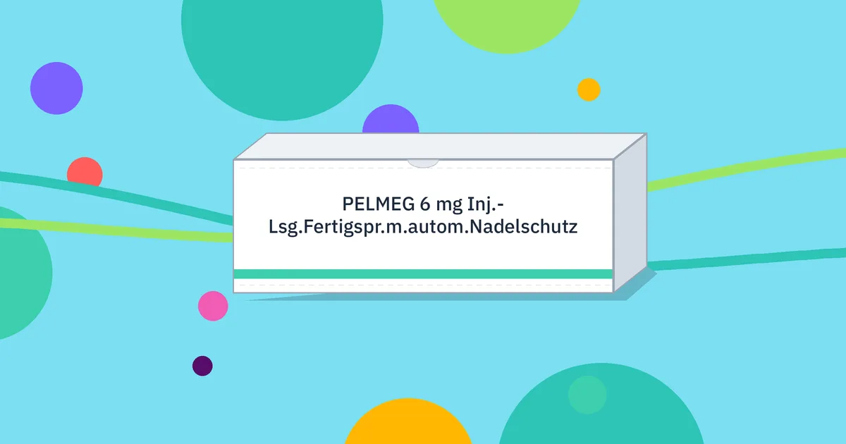 Symbolbild: Packung mit der Aufschrift PELMEG 6 mg Inj.-Lsg.Fertigspr.m.autom.Nadelschutz (PZN 16000893) – Verfügbarkeit und Bezug in Apotheken in Frankfurt am Main