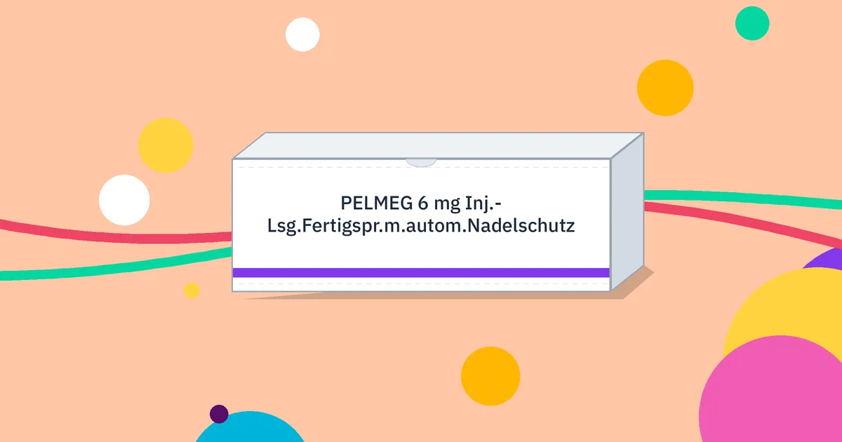 Symbolbild: Packung mit der Aufschrift PELMEG 6 mg Inj.-Lsg.Fertigspr.m.autom.Nadelschutz (PZN 16850048) – Verfügbarkeit und Bezug in Apotheken in Frankfurt am Main