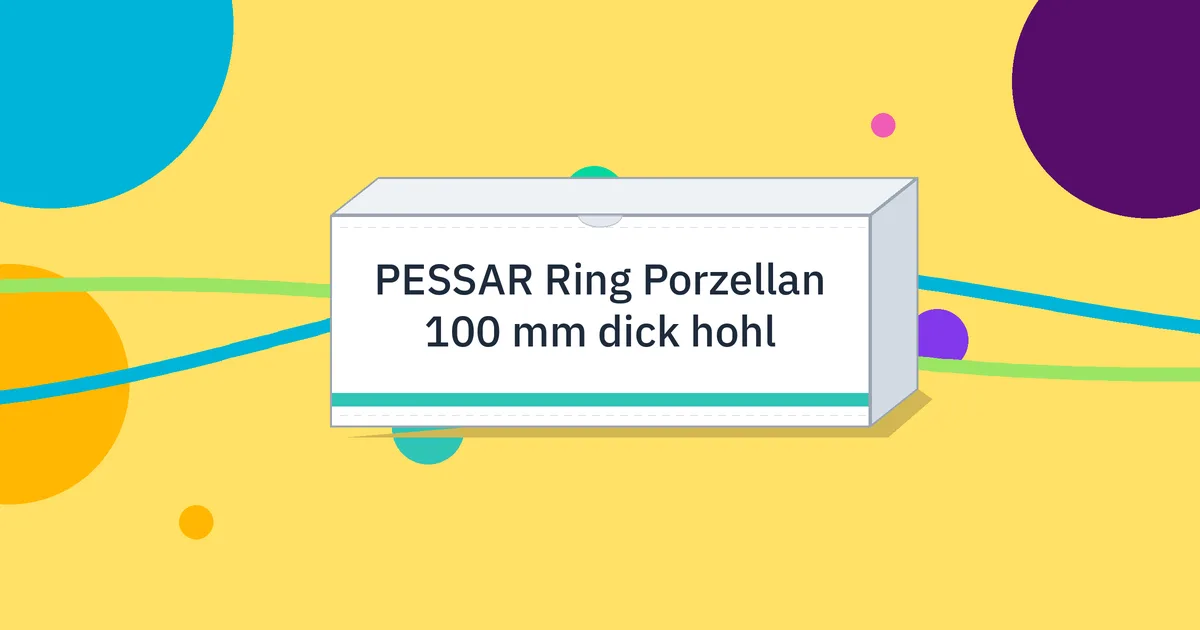 Symbolbild: Packung mit der Aufschrift PESSAR Ring Porzellan 100 mm dick hohl (PZN 01967170) – Verfügbarkeit und Bezug in Apotheken in Frankfurt am Main