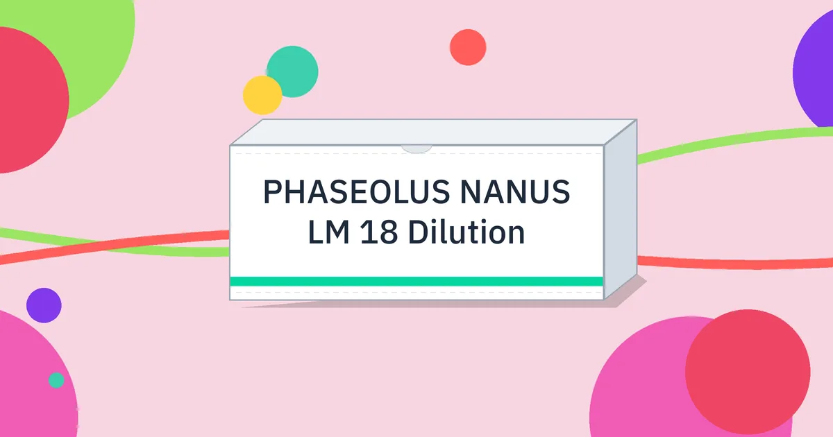 Symbolbild: Packung mit der Aufschrift PHASEOLUS NANUS LM 18 Dilution (PZN 13637029) – Verfügbarkeit und Bezug in Apotheken in Frankfurt am Main