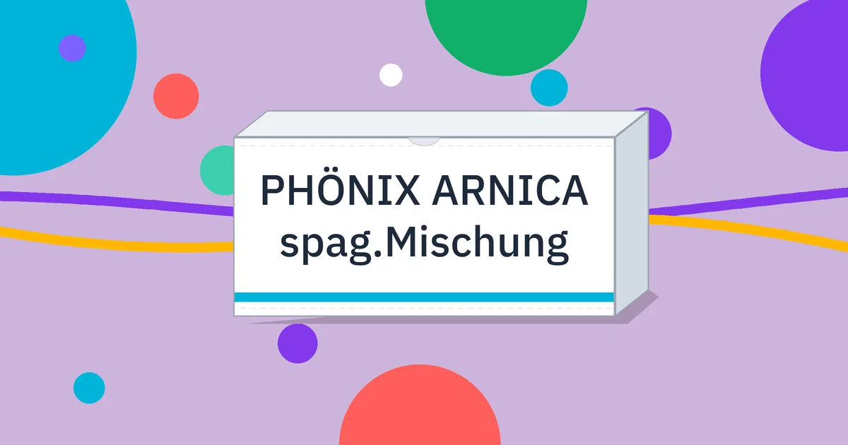 Symbolbild: Packung mit der Aufschrift PHÖNIX ARNICA spag.Mischung (PZN 04223010) – Verfügbarkeit und Bezug in Apotheken in Frankfurt am Main