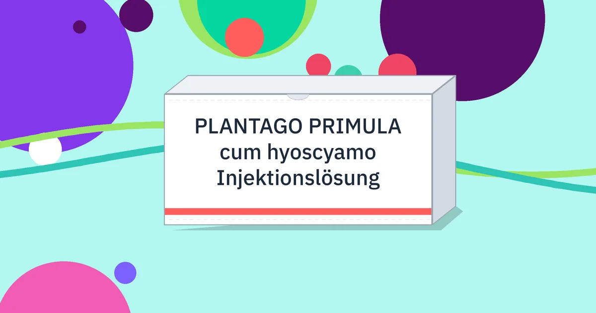 Symbolbild: Packung mit der Aufschrift PLANTAGO PRIMULA cum hyoscyamo Injektionslösung (PZN 19758900) – Verfügbarkeit und Bezug in Apotheken in Frankfurt am Main