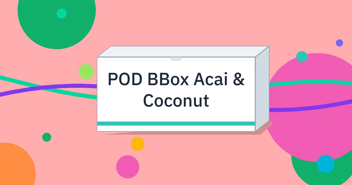 Symbolbild: Packung mit der Aufschrift POD BBox Acai & Coconut (PZN 18907893) – Verfügbarkeit und Bezug in Apotheken in Frankfurt am Main