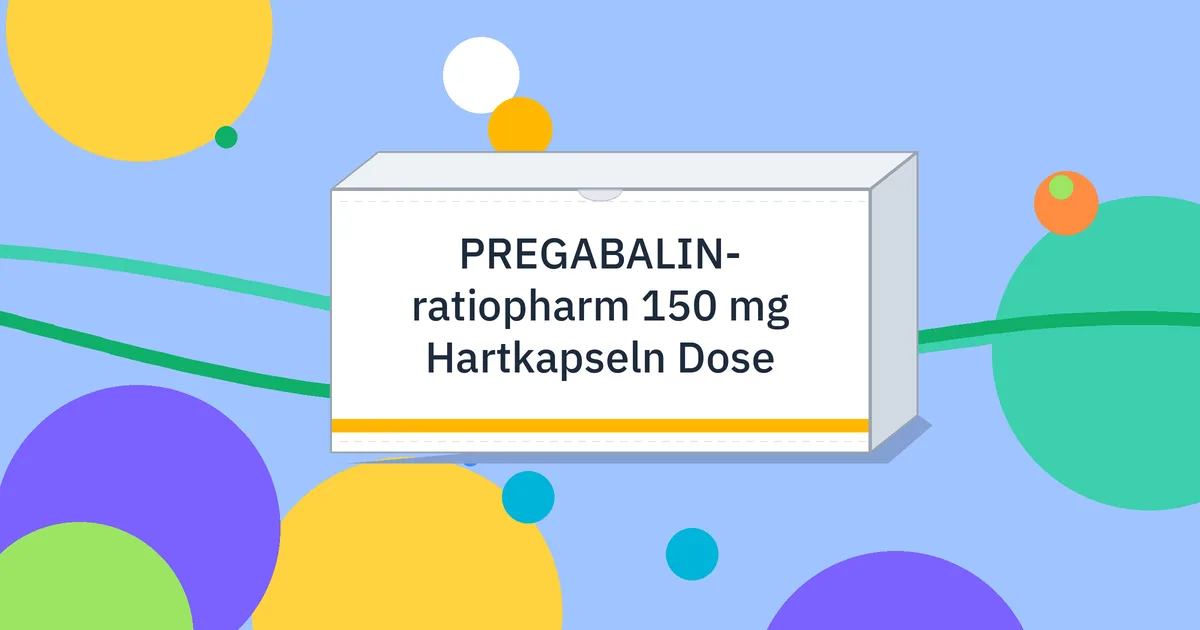 Symbolbild: Packung mit der Aufschrift PREGABALIN-ratiopharm 150 mg Hartkapseln Dose (PZN 19535850) – Verfügbarkeit und Bezug in Apotheken in Frankfurt am Main