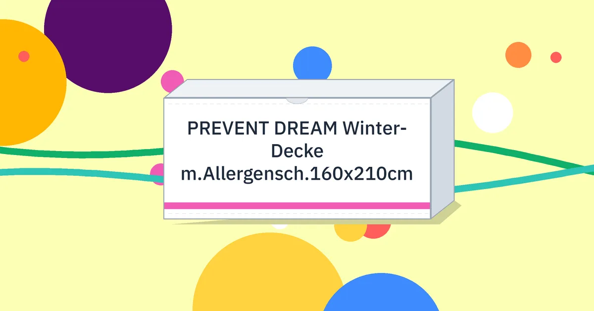 Symbolbild: Packung mit der Aufschrift PREVENT DREAM Winter-Decke m.Allergensch.160x210cm (PZN 18760616) – Verfügbarkeit und Bezug in Apotheken in Frankfurt am Main