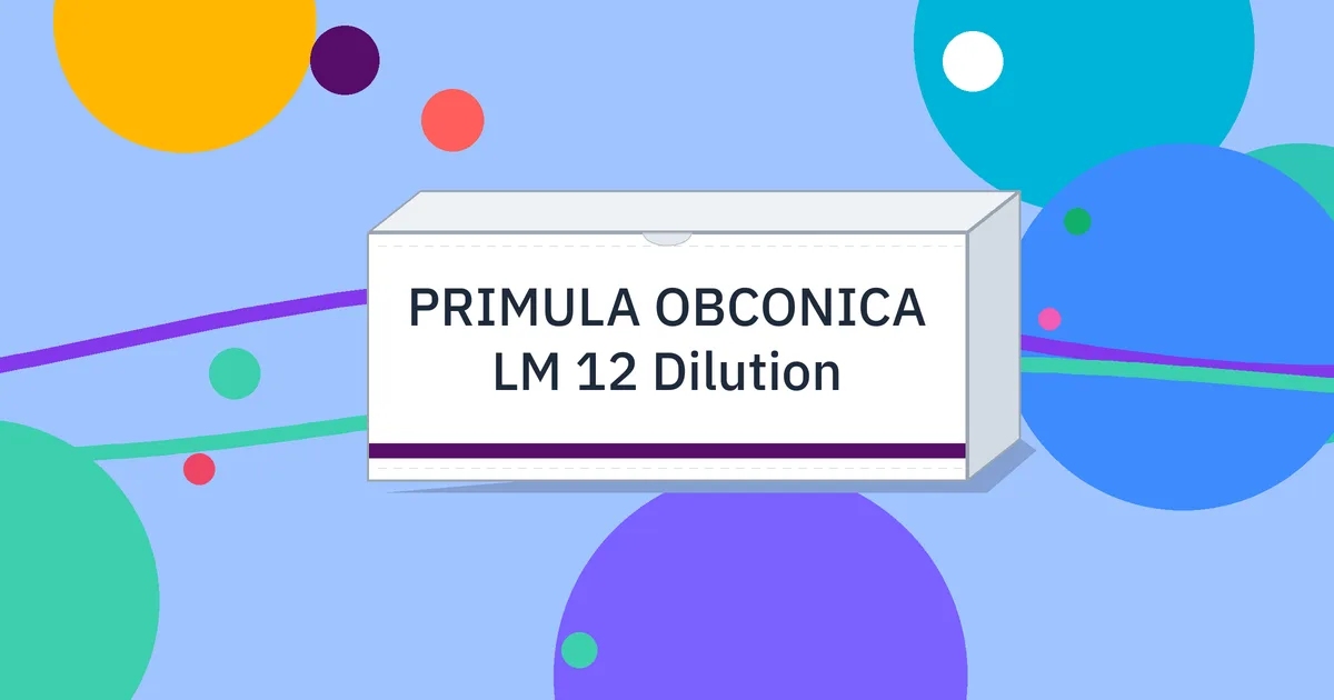 Symbolbild: Packung mit der Aufschrift PRIMULA OBCONICA LM 12 Dilution (PZN 13667036) – Verfügbarkeit und Bezug in Apotheken in Frankfurt am Main
