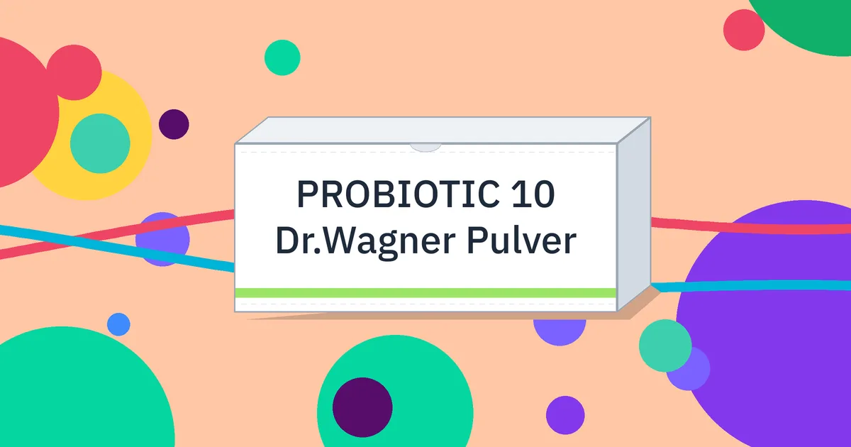 Symbolbild: Packung mit der Aufschrift PROBIOTIC 10 Dr.Wagner Pulver (PZN 11029254) – Verfügbarkeit und Bezug in Apotheken in Frankfurt am Main