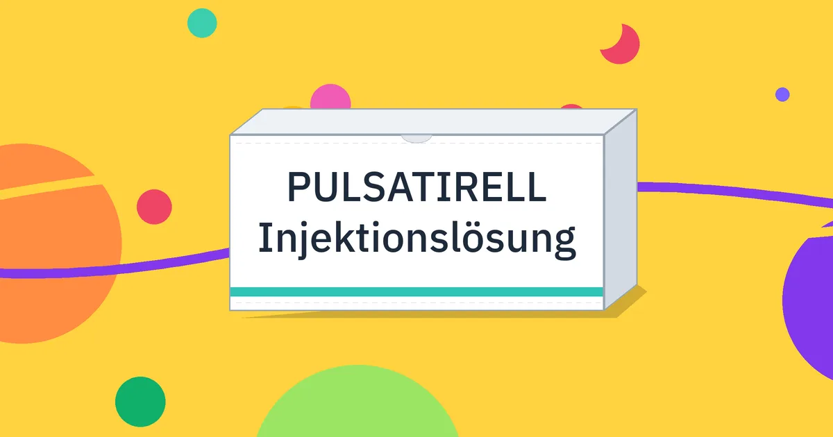 Symbolbild: Packung mit der Aufschrift PULSATIRELL Injektionslösung (PZN 06575196) – Verfügbarkeit und Bezug in Apotheken in Frankfurt am Main