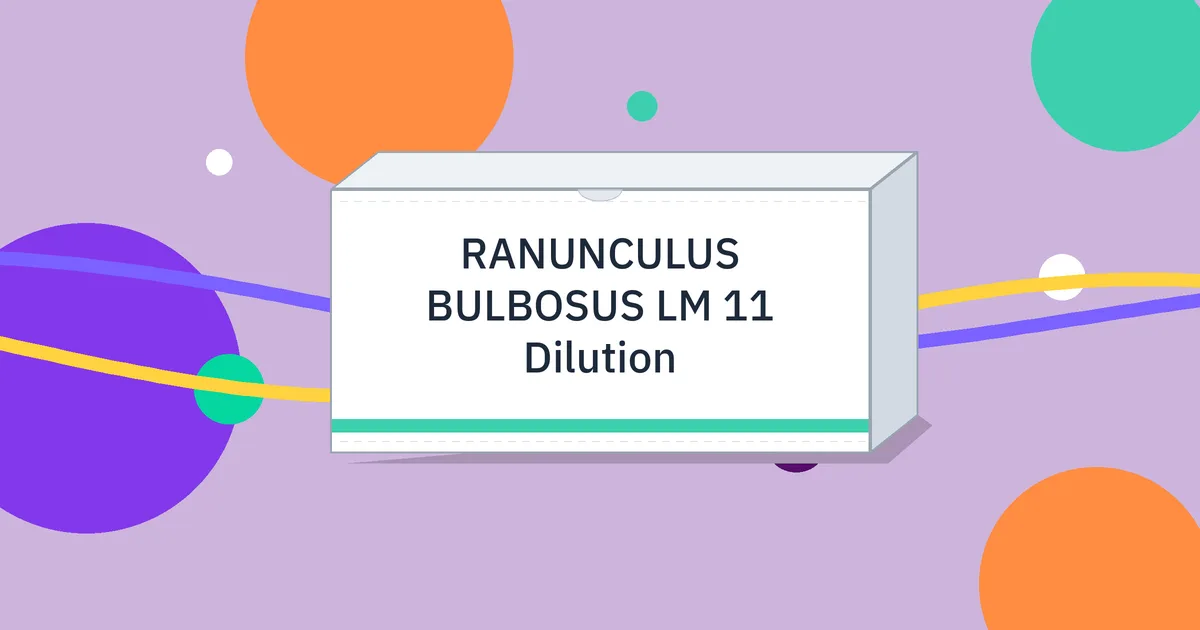 Symbolbild: Packung mit der Aufschrift RANUNCULUS BULBOSUS LM 11 Dilution (PZN 13046245) – Verfügbarkeit und Bezug in Apotheken in Frankfurt am Main