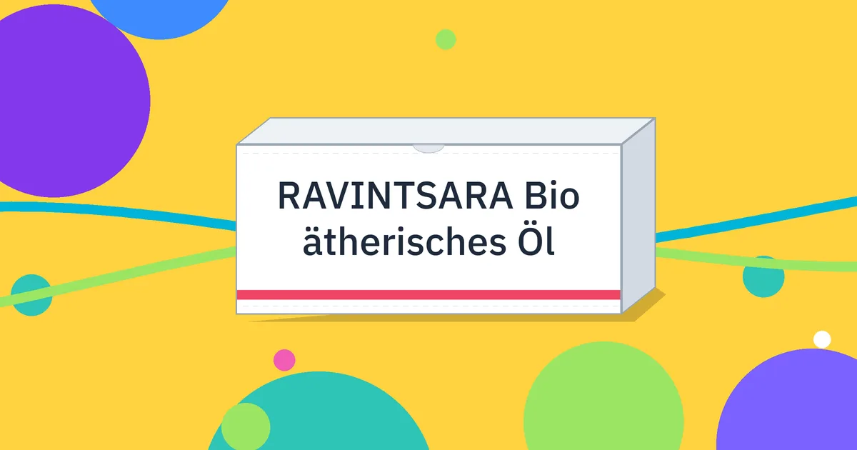 Symbolbild: Packung mit der Aufschrift RAVINTSARA Bio ätherisches Öl (PZN 04811416) – Verfügbarkeit und Bezug in Apotheken in Frankfurt am Main