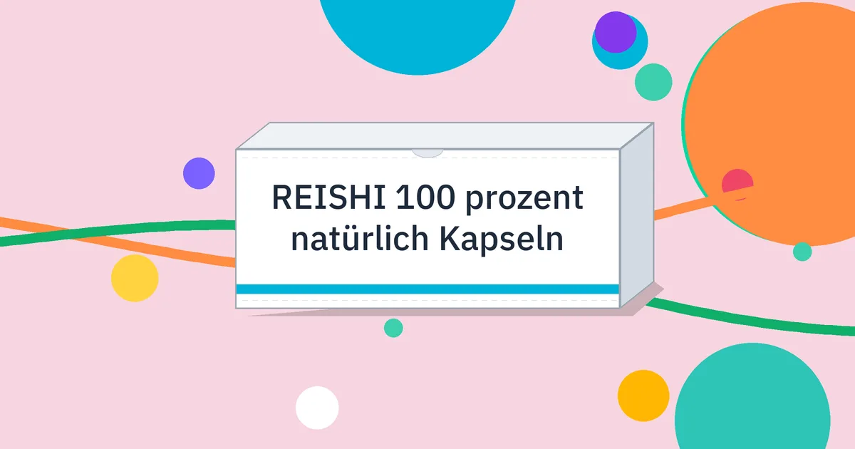 Symbolbild: Packung mit der Aufschrift REISHI 100 prozent natürlich Kapseln (PZN 17890972) – Verfügbarkeit und Bezug in Apotheken in Frankfurt am Main