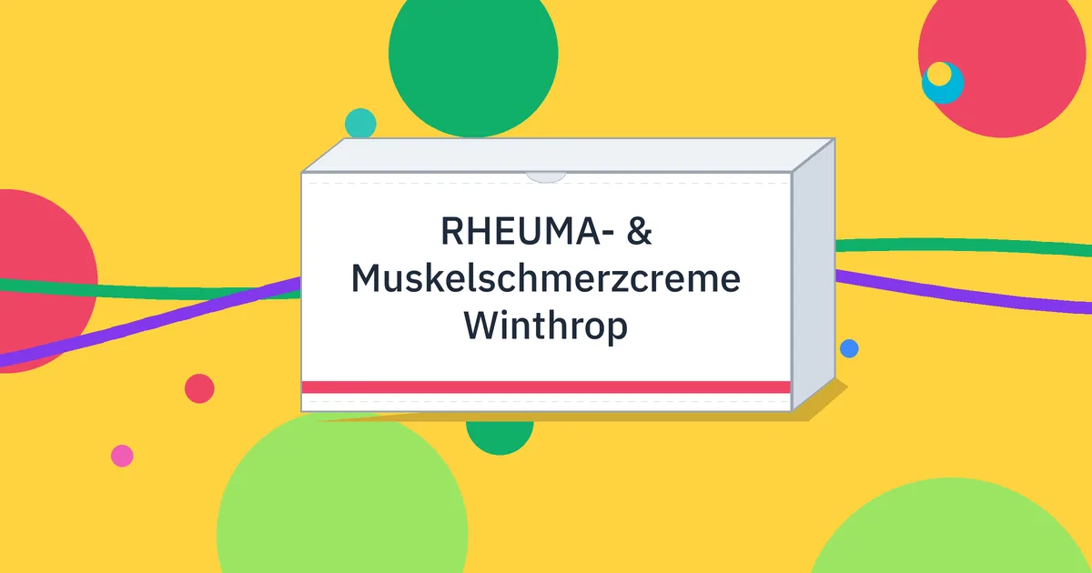 Symbolbild: Packung mit der Aufschrift RHEUMA- & Muskelschmerzcreme Winthrop (PZN 12483162) – Verfügbarkeit und Bezug in Apotheken in Frankfurt am Main