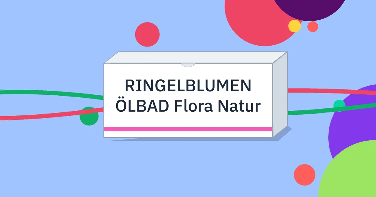 Symbolbild: Packung mit der Aufschrift RINGELBLUMEN ÖLBAD Flora Natur (PZN 04952944) – Verfügbarkeit und Bezug in Apotheken in Frankfurt am Main