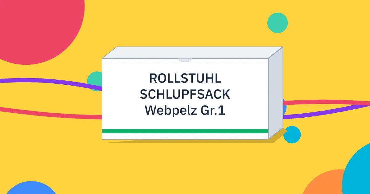 Symbolbild: Packung mit der Aufschrift ROLLSTUHL SCHLUPFSACK Webpelz Gr.1 (PZN 04909121) – Verfügbarkeit und Bezug in Apotheken in Frankfurt am Main