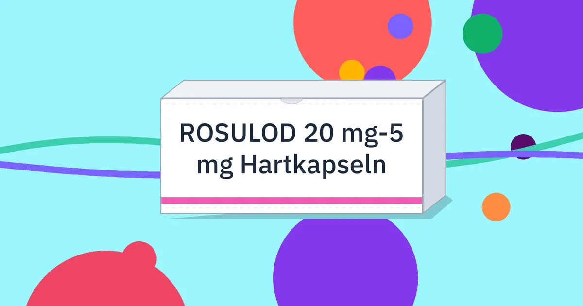 Symbolbild: Packung mit der Aufschrift ROSULOD 20 mg-5 mg Hartkapseln (PZN 15227962) – Verfügbarkeit und Bezug in Apotheken in Frankfurt am Main