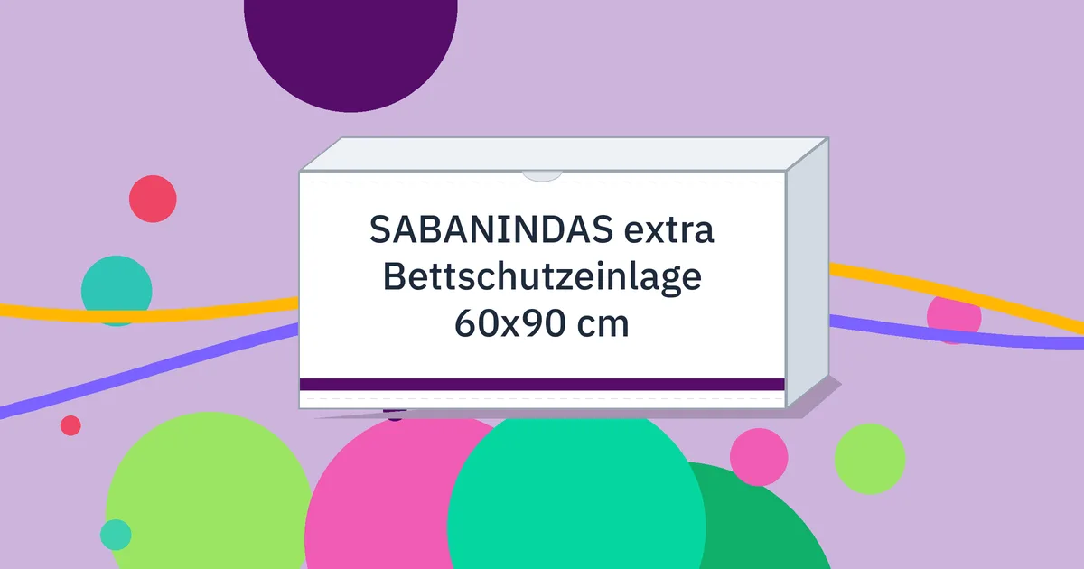 Symbolbild: Packung mit der Aufschrift SABANINDAS extra Bettschutzeinlage 60x90 cm (PZN 11132928) – Verfügbarkeit und Bezug in Apotheken in Frankfurt am Main