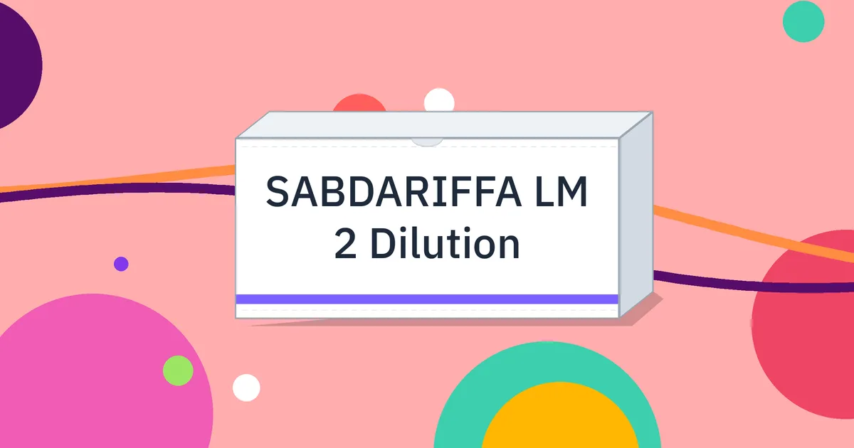 Symbolbild: Packung mit der Aufschrift SABDARIFFA LM 2 Dilution (PZN 13175304) – Verfügbarkeit und Bezug in Apotheken in Frankfurt am Main