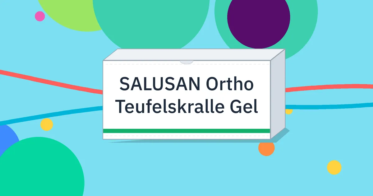 Symbolbild: Packung mit der Aufschrift SALUSAN Ortho Teufelskralle Gel (PZN 17525988) – Verfügbarkeit und Bezug in Apotheken in Frankfurt am Main