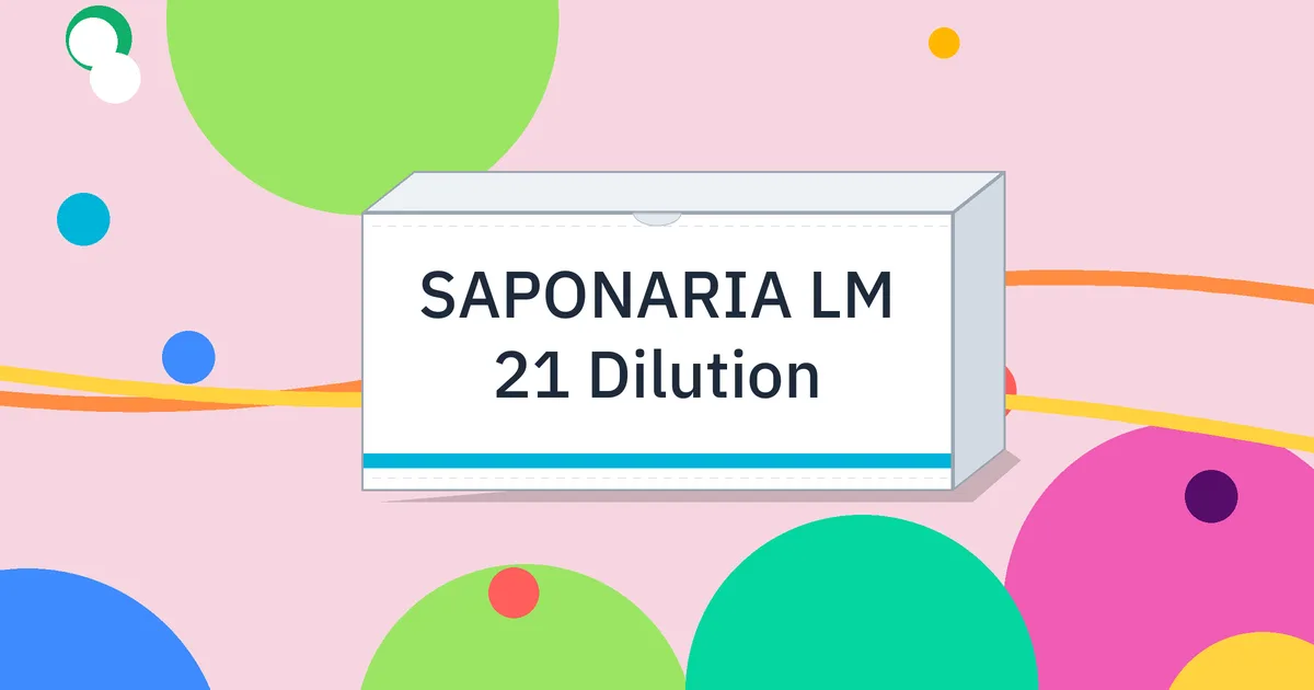 Symbolbild: Packung mit der Aufschrift SAPONARIA LM 21 Dilution (PZN 13686507) – Verfügbarkeit und Bezug in Apotheken in Frankfurt am Main