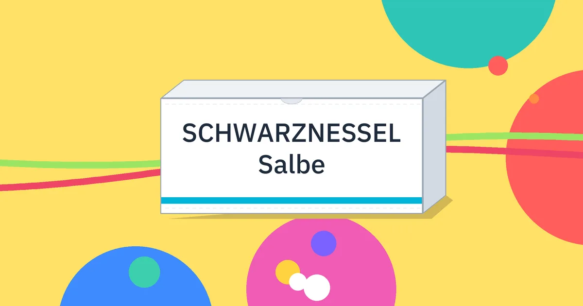 Symbolbild: Packung mit der Aufschrift SCHWARZNESSEL Salbe (PZN 18353779) – Verfügbarkeit und Bezug in Apotheken in Frankfurt am Main
