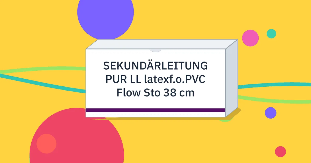 Symbolbild: Packung mit der Aufschrift SEKUNDÄRLEITUNG PUR LL latexf.o.PVC Flow Sto 38 cm (PZN 16135771) – Verfügbarkeit und Bezug in Apotheken in Frankfurt am Main