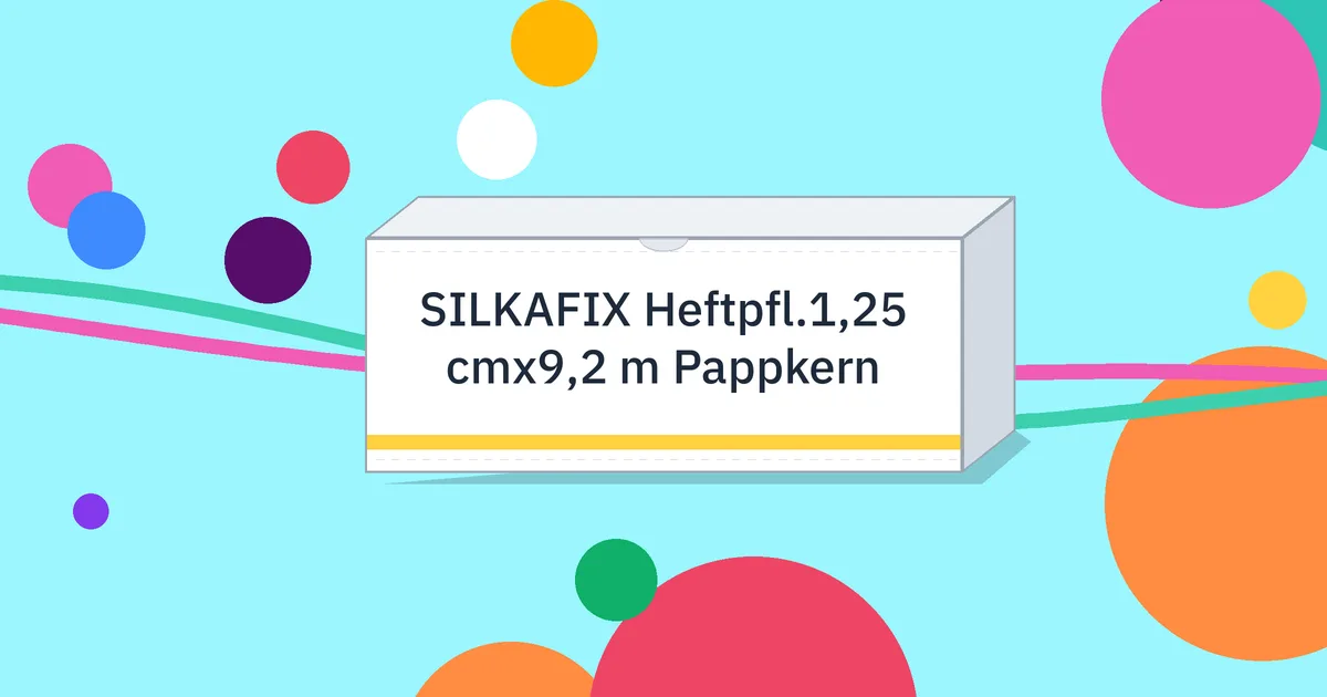 Symbolbild: Packung mit der Aufschrift SILKAFIX Heftpfl.1,25 cmx9,2 m Pappkern (PZN 18038291) – Verfügbarkeit und Bezug in Apotheken in Frankfurt am Main