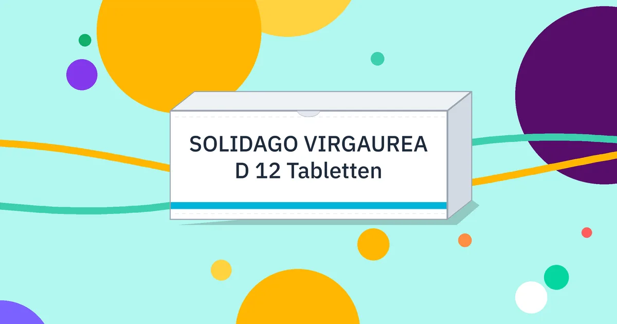 Symbolbild: Packung mit der Aufschrift SOLIDAGO VIRGAUREA D 12 Tabletten (PZN 02636050) – Verfügbarkeit und Bezug in Apotheken in Frankfurt am Main